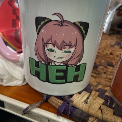 Smug Anya Heh Peeker Mug / Anime Accent Coffee Mug 11oz / Spy Anime Mug ...