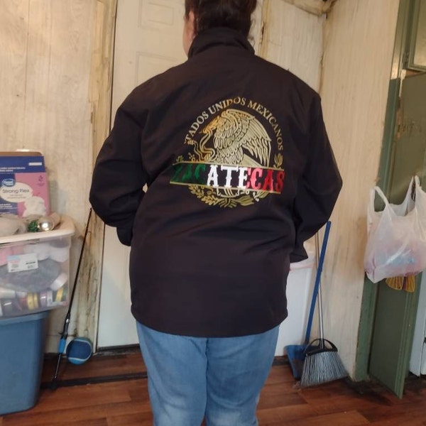 Mexican State Jacket, Soft Shell Jacket, Chamarra Con Escudo Mexicano ...