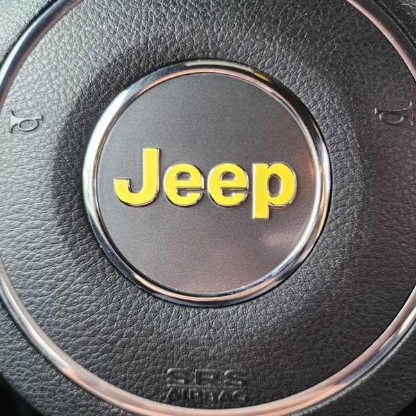 Holographic Sequins Jeep Emblem Sticker Decal, Wrangler JK, TJ, JL ...