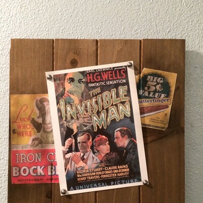 RETRO MOVIE POSTER, the Invisible Man Cult Movie Poster Classic Movie ...