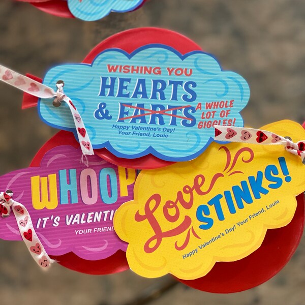 Whoopee Cushion Kids Valentine Printable - Kids Valentines, School ...