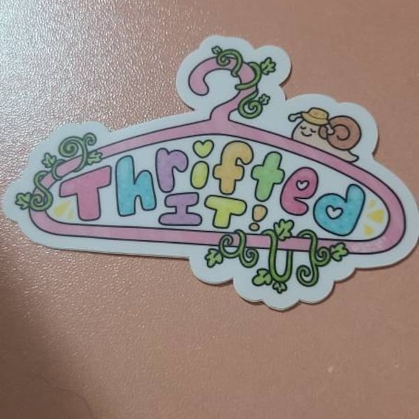 Thrifted It, Vinyl Sticker, Thrifting, Cute Fashion, Secondhand ...