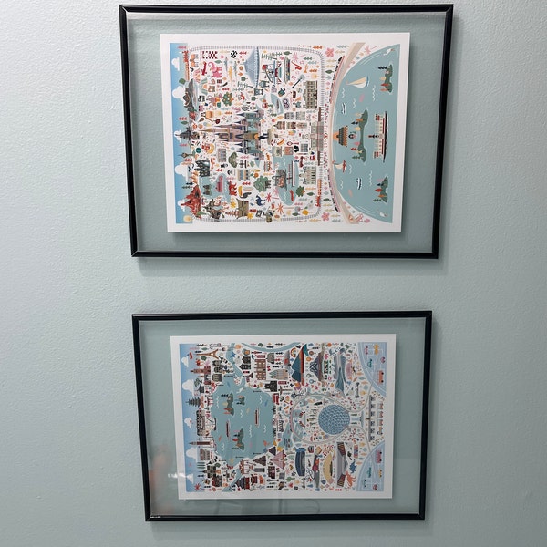 MAGIC KINGDOM Poster | Walt Disney World Magic Kingdom Whimsical Map ...