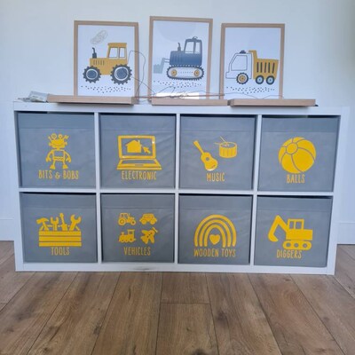 Toy Storage Decals Toy Labels Toy Box Stickers Self-adhesive ...