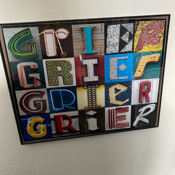 Personalized Poster Featuring PHOEBE in Photos of Alphabet Letters From ...