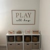 Play All Day Sign, Playroom Sign, Framed Playroom Sign, Kids Sign ...