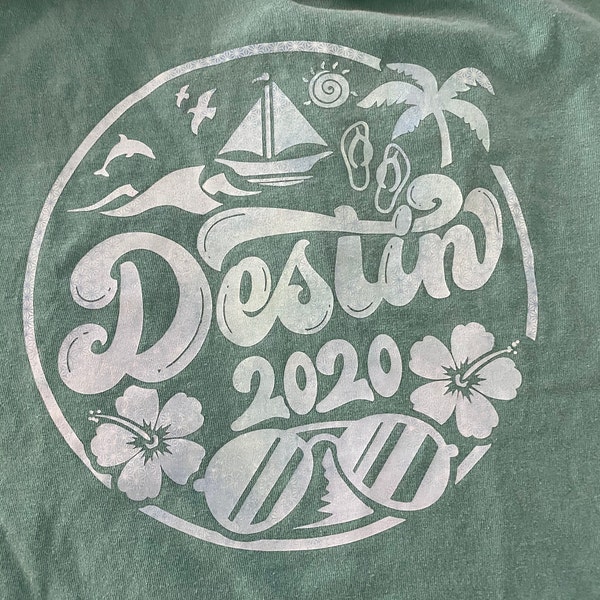 Destin Beach Svg Summer Beach Emblem Svg Vacation Print Decal Iron on ...