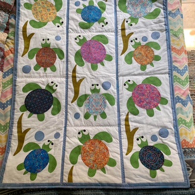 Vintage Flora Sparkle Aqua by Kim Christopherson of Kimberbell - Etsy