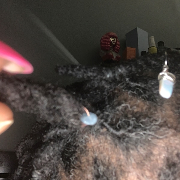 Crystal Hair Rings, Boho Hippie Dreadlock Hair Accessories, Loc Jewelry ...