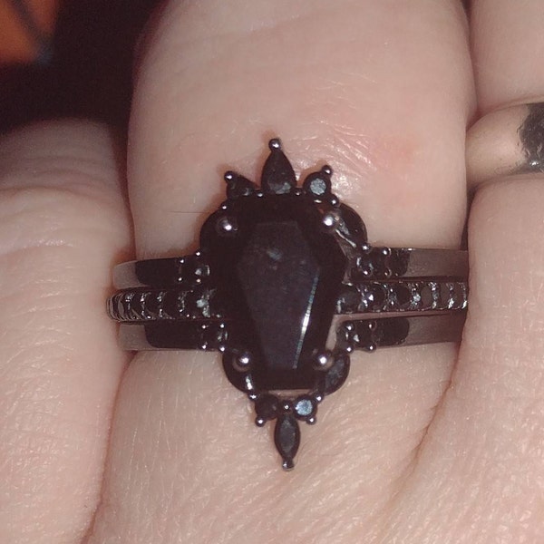 Together Forever Rings/gothic Engagement Rings/punk Wedding Rings ...