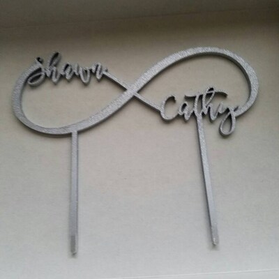 Personalized Names Infinity Wedding Cake Topper 8 Inches, Custom Cake ...