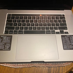 Excel (for Mac) Cheat Sheet Reference Guide Shortcut Sticker - Black ...