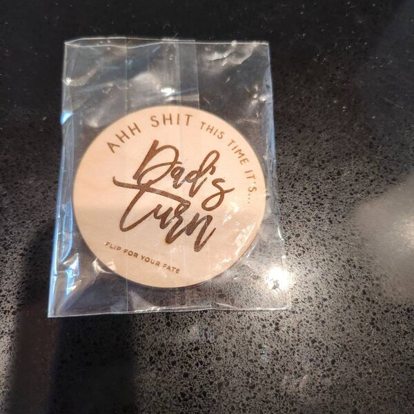 Parents Decision Token | Dad's Turn Coin | Mom's Turn Coin | Funny Baby ...