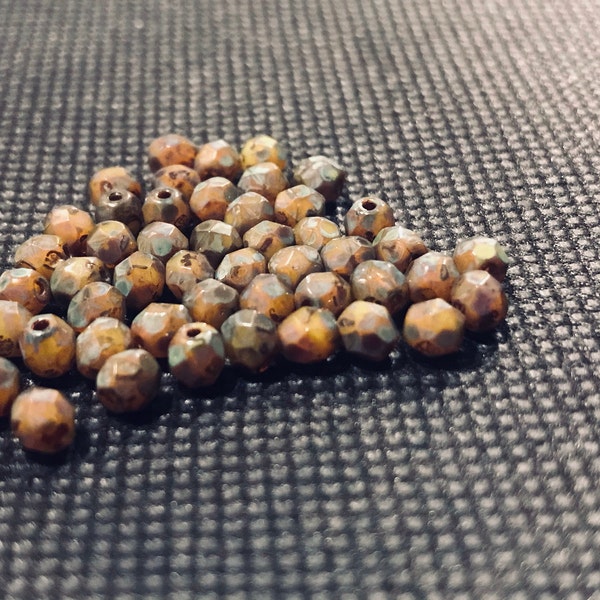 Czech Glass 18x7mm Spindle Beads Bohemian Focal Beads / Boho Accent ...