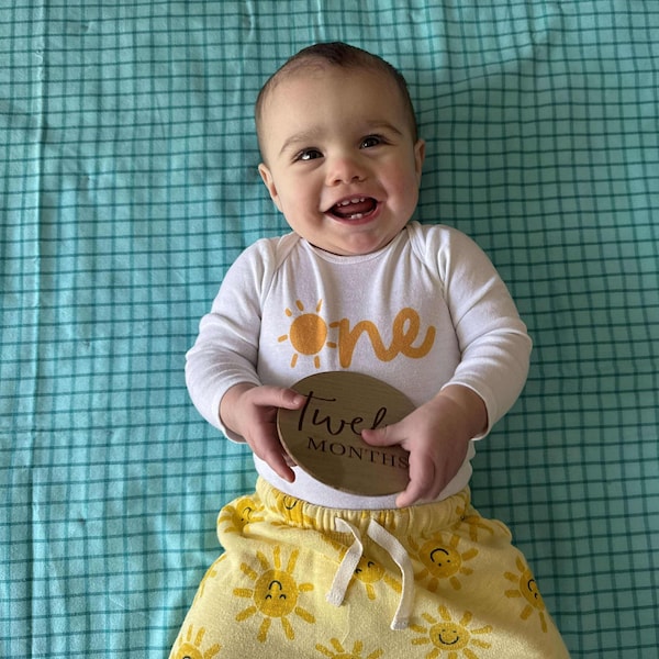 Sun First Birthday Onesie® ONE Happy Boy First Birthday Boy Sun ...