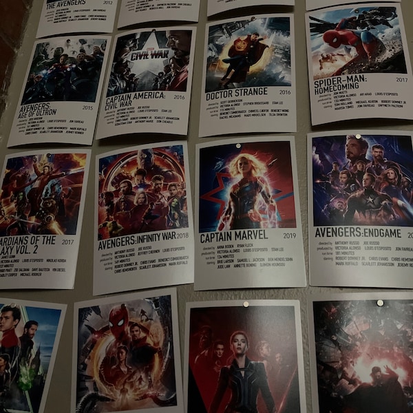 Marvel MCU Mini Poster Prints, Movies and TV Shows (6x4inch), *physical ...