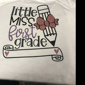 Back to School, Little Miss 1st Grade SVG, School Cut File, School ...