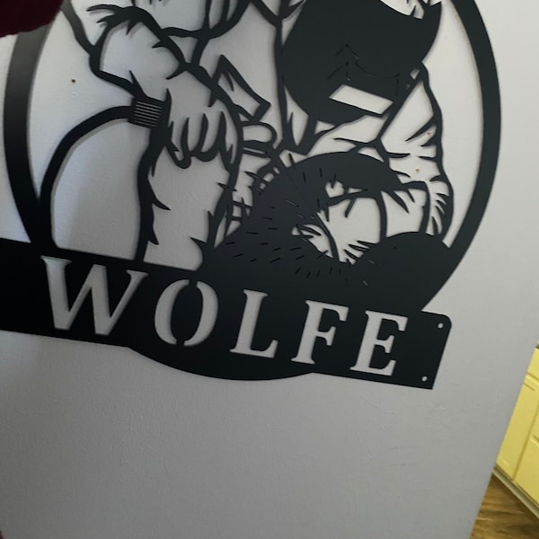 Welder Monogram Metal Wall Art LED Lights, Custom Welder Metal Signs ...