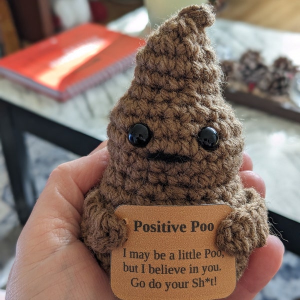 Crochet Poo Pattern With Poo Quote, US English Terms, Handmade Funny ...