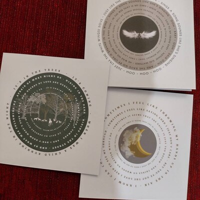 Kate Bush Inspired Greeting Card and A4 Print With Lyrics From This ...