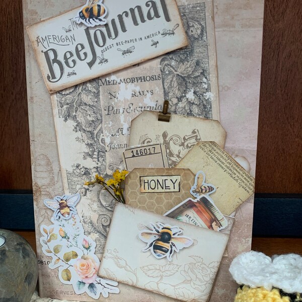 Busy Bee, Junk Journal Kit, Beekeeper, Bees, Vintage, My Porch Prints ...