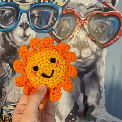 Sun Keychain Crochet Pattern, Crochet Sun, Amigurumi Pattern, Crochet ...