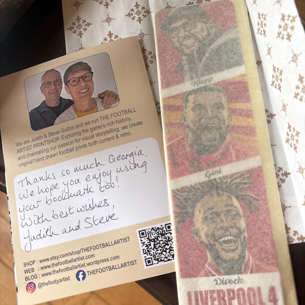 JUDE BELLINGHAM Double-sided Illustrated Football BOOKMARK, England ...