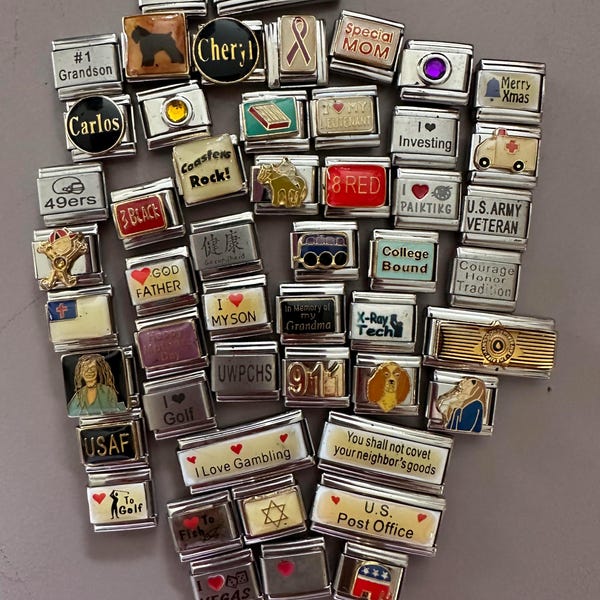 RANDOM CHARMS for Italian Charm Bracelet, Bulk Lot of Assorted Random ...