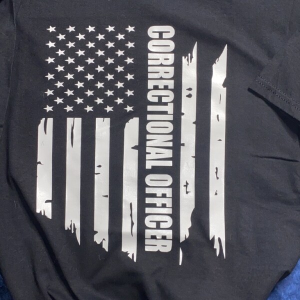 USA Flag Svg, Correctional Officer Flag, Thin Silver Line Flag ...