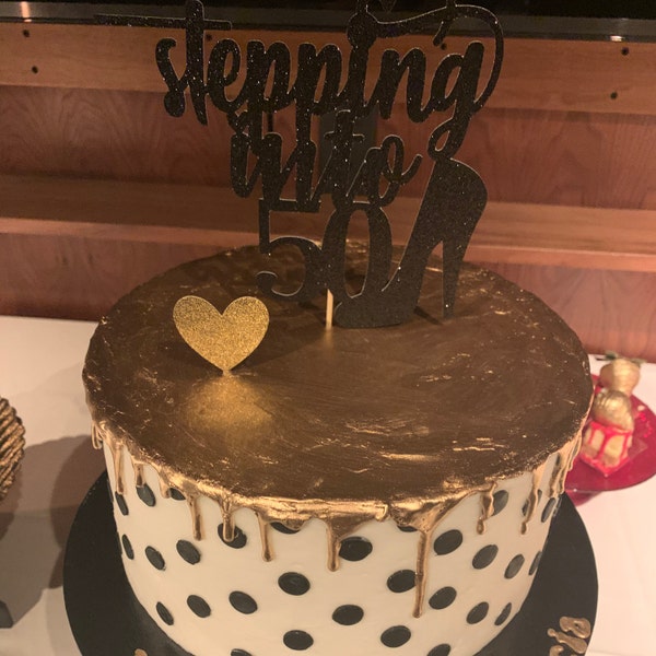 Stepping Into 40 Cake Topper, Birthday Cake Topper, Happy 40th Birthday ...