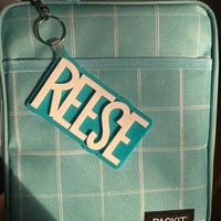 Neon Backpack Tags, Kids Keychains, Personalized Keychain, Acrylic ...