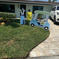 Pink Golf Party Cut Outs for Backdrop Pink Golf Club Pink Golf Cart ...