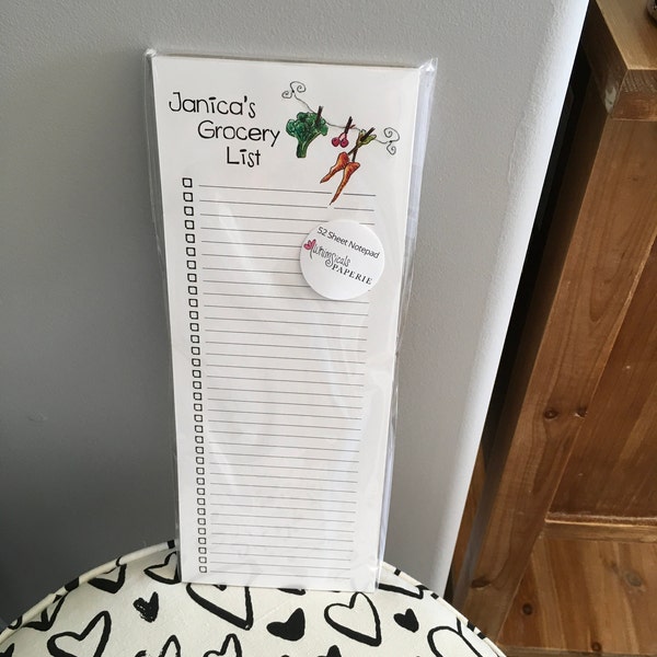 Magnetic Grocery List Notepad | Personalized Grocery Shopping List ...