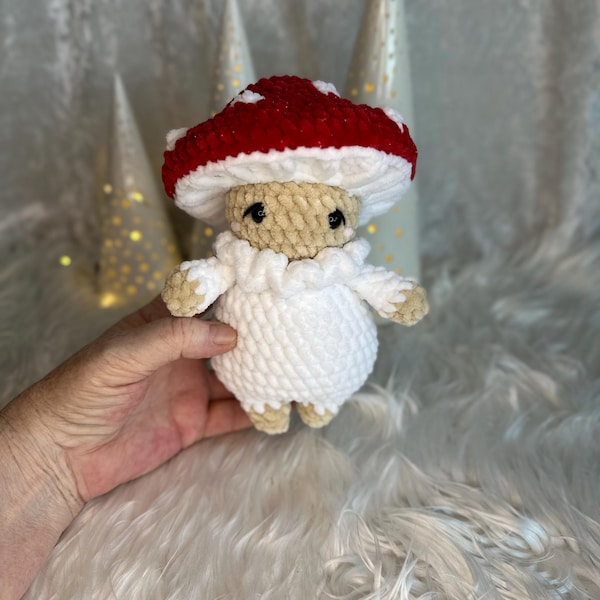 Low-sew Crochet Mushroom Doll Mushroom Plushie: Millie the Mushy Boy ...