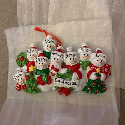 Personalized Gingerbread Family Tree, Family of 8 - Etsy