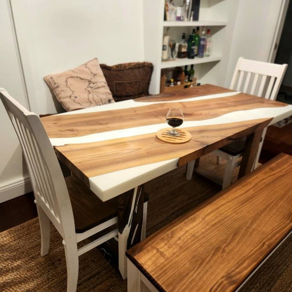 Made to Order Colors Olive Wood Blue Emerald Green Epoxy Table-river Table-dining Table-coffee ...