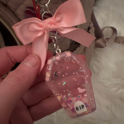 Iridescent Pastel Soft Pink Resin Daggers, Cleaver, Trinket Tray ...