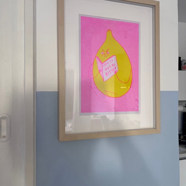 Bitter Lemon 2bmcr SUMMER NEON EDITION Cute Fruit Neon Pink Dotty A4 Risograph Print - Etsy