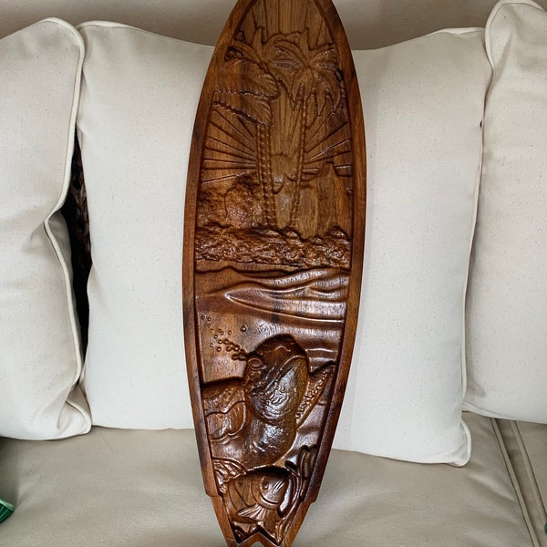 Surfboard Wood Wall Decor diamond Head Breaker Large Hawaiian Wood ...