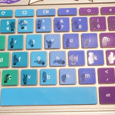 37 ASL Alphabet Keyboard Stickers Sign Language Stickers - Etsy
