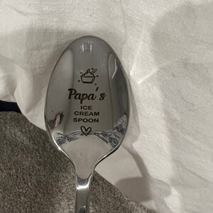 Emergency Ice Cream Spoon-personalized Engraved Etched | Etsy