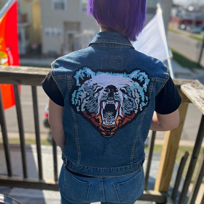 BEAR Large Back Patch for Custom Biker Vest - Etsy