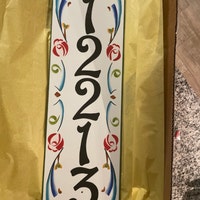 Hand Painted Individual Number Sign Porcelain Sunflower Door - Etsy