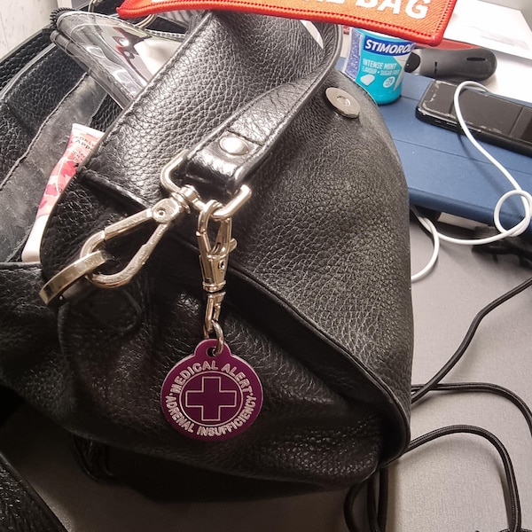 Medical Alert Id Tag Custom Engraved Aluminum Round 20mm - Medical ...