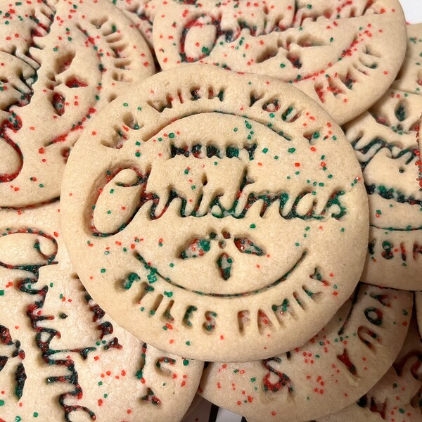 Personalized Cookie Cutter for Christmas, Stamp With Family Name ...