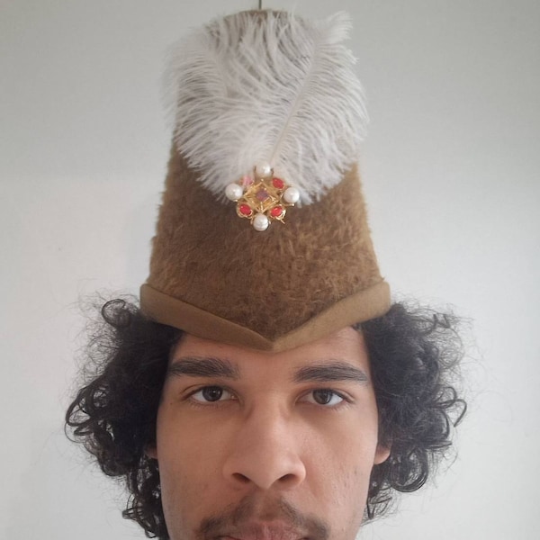 Medieval Bycocket Hat XL Peacock Feather Archer Reenactment - Etsy