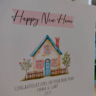 Personalised New Home Card New Home Gift Congratulations on Your New ...