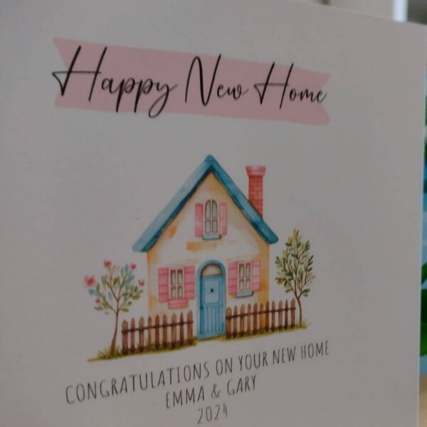 Personalised New Home Card - New Home Gift - Congratulations on Your ...