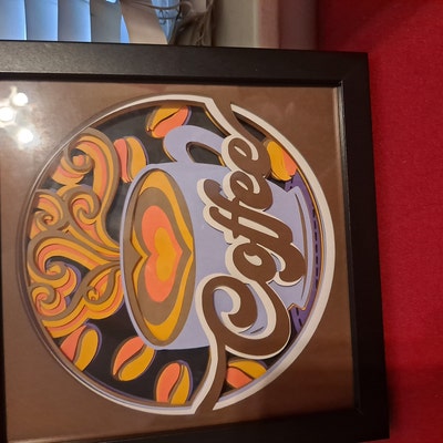 Coffee Shadow Box Svg, Shadow Box Svg, Coffee Svg, Cricut Svg, Card ...