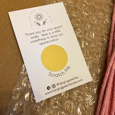 Personalised Business Scratch Cards - Etsy UK